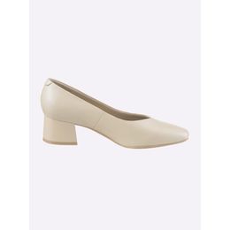 Caprice Damen Pumps, Gr. 41beige, Glattleder, Leder, Schuhe