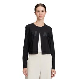 Betty Barclay Damen Sweatjacke "Damen mit Rundhalsausschnitt", schwarz, Gr. 36, Jersey, Obermaterial: 95% Baumwolle, 5% Elasthan, Sweatjacken