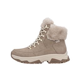 Rieker Damen Schn&uuml;rstiefelette "Rieker Stiefelette Glattleder", Gr. 39, beige, Glattleder, Schuhe