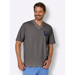w&auml;schepur W&Auml;SCHEPUR Herren Schlafanzug, Gr. 56, grau, 100% Baumwolle, Homewear-Sets