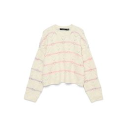 Vero Moda Girl Pullover 'VMNew Hatty' M&auml;dchen Gr&ouml;&szlig;e 122/128 ecru / hellblau / flieder / rosa