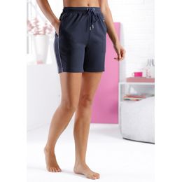 Shorts feel good, Damen, Gr. 52/54, Normalgr&ouml;&szlig;en, marine, wei&szlig;, 60% Baumwolle, 40% Polyester, unifarben, Hosen Shorts