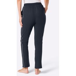 feel good Damen Jogginghose, Gr. 44marine, wei&szlig;, 60% Baumwolle, 40% Polyester, unifarben, Hosen