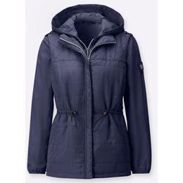 Casual Looks Damen 3-in-1-Funktionsjacke, blau, Gr. 38, unifarben, 100% Polyester, Besatz:100% Polyester, Jacken