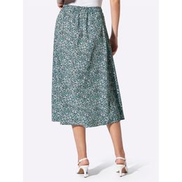 Classic Basics Damen Sommerrockozean, wei&szlig;, bedruckt, Gr. 46, gemustert, gepunktet, 100% Polyester, R&ouml;cke