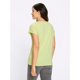 Classic Basics Damen Kurzarmshirt "Kurzarm-Shirt", gr&uuml;n, Gr. 44, bedruckt, gemustert, mehrfarbig, 100% Baumwolle, Shirts