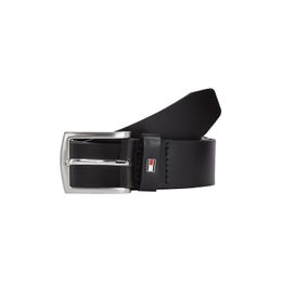 Tommy Hilfiger Herren Lederg&uuml;rtel "DENTON 3,5 cm breit", schwarz, Basic, Gr. 115, gepflegt, unifarben, Leder, G&uuml;rtel, Robuster Lederg&uuml;rtel mit