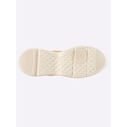 Caprice Damen Sneaker, Gr. 37gelb, Glattleder, Leder, Veloursleder, Schuhe