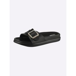 Badepantolette MUBB, Damen, Gr. 36, schwarz, Glattleder, Schuhe