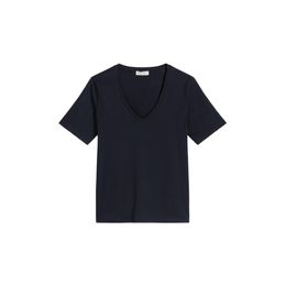 Marc O'Polo MARC O'POLO Damen T-Shirt "aus Organic Cotton", blau, Basic, Gr. L, unifarben, Obermaterial: 100% Baumwolle, Shirts