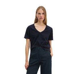 Marc O'Polo MARC O'POLO Damen T-Shirt "aus Organic Cotton", blau, Basic, Gr. M, unifarben, Obermaterial: 100% Baumwolle, Shirts