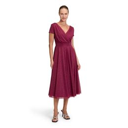 Vera Mont Damen Cocktailkleid "Damen im Glitzer-Look", rot, Gr. 46, Netz, Obermaterial: 100% Polyester; Futter: 100% Polyester, Kleider, Stoff