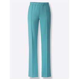 Lady Damen Anzughoseozean, Gr. 19, unifarben, 75% Polyester, 20% Viskose, 5% Elasthan, Hosen