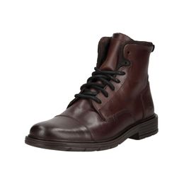 Bullboxer Damen Schn&uuml;rstiefelette "Bullboxer Stiefelette Leder/Textil", Gr. 45braun, schwarz, Leder, Textil, Schuhe