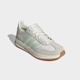 Damen Sneaker "RUN 70S 2.0", adidas Sportswear, Gr. 42,5sanftes weiß, linen grün, gum 1, Leder, Textil, Schuhe, inspiriert vom Design des SL72