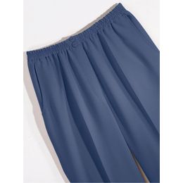 Classic Basics Damen Schlupfhose, blau, Gr. 20, unifarben, 62% Polyester, 36% Viskose, 2% Elasthan, Hosen