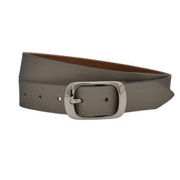AnnaMatoni Damen Lederg&uuml;rtel "AnnaMatoni Damen Lederg&uuml;rtel in hochwertigem Veganem Nappa 3cm"silber 888, Gr. 125, 100% Leder, G&uuml;rtel