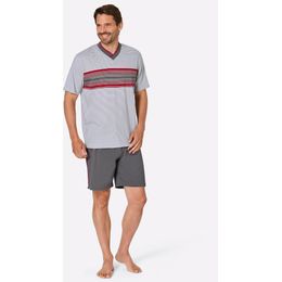 w&auml;schepur W&Auml;SCHEPUR Herren Shorty, Gr. 48, grau, 100% Baumwolle, Homewear-Sets