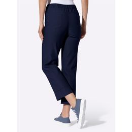 Heine Damen 7/8-Hosemarine, Gr. 36, unifarben, 77% Viskose, 19% Polyamid, 4% Elasthan, Hosen