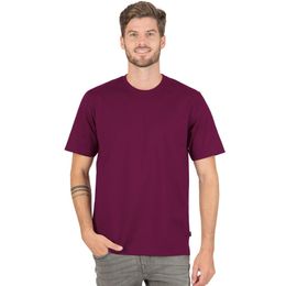 TRIGEMA Herren T-Shirt "TRIGEMA T-Shirt DELUXE Baumwolle", rot, Basic, Gr. L, 100% Baumwolle, Shirts