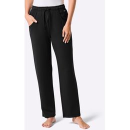 feel good Damen Dehnbund-Hose, Gr. 44, schwarz, 50% Modal, 44% Polyester, 6% Elasthan, unifarben, Hosen