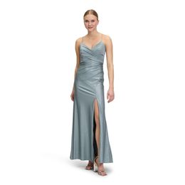 Vera Mont Damen Abendkleid "Damen im Glitzer-Look", blau, Gr. 36, Obermaterial: 81% Polyamid, 19% Elasthan; Besatz: 100% Polyamid; Futter: 100%
