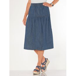Classic Basics Damen Jeansrockblau, bleached, blau, stone, washed, Gr. 40, unifarben, 100% Baumwolle, R&ouml;cke