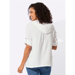 Casual Looks Damen Blusenjacke, wei&szlig;, Gr. 48, 100% Baumwolle, Jacken