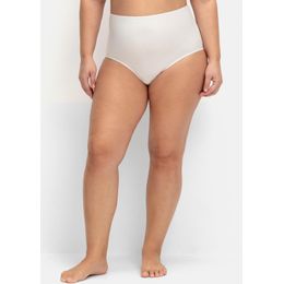 sheego Damen Slip, Gr. 441x marine, 1x schwarz, 1x wei&szlig;, 95% Baumwolle, 5% Elasthan, Unterhosen