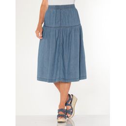 Classic Basics Damen Jeansrockblau, bleached, blau, stone, washed, Gr. 42, unifarben, 100% Baumwolle, R&ouml;cke