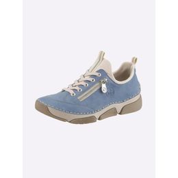 Rieker Damen Sneaker, Gr. 39mittelblau, Lederimitat, Schuhe