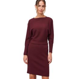 Zero Damen Strickkleid "Damen mit U-Boot Ausschnitt"mystic berry, Gr. 42, unifarben, Strick, Obermaterial: 50% Viskose, 27% Polyamid, 23% Polyester,