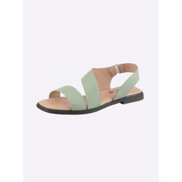 Heine Damen Sandale, Gr. 36mint, Glattleder, Leder, Rindsleder, Schuhe