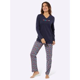 Damen Schlafanzug, Gr. 48, bunt, 100% Baumwolle, Homewear-Sets