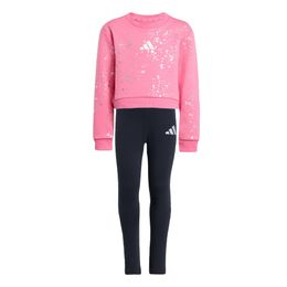 adidas Sportswear Trainingsanzug M&auml;dchen Gr&ouml;&szlig;e 110 rosa / schwarz / silber