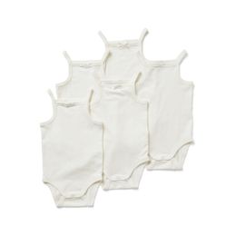 Tchibo - 5 Baby-Bodys - Newborn - Gr. 50/56 - creme