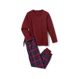 Tchibo - Kinder-Flanell-Pyjama - Gr. 146/152 - bordeaux