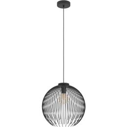 Eglo Hängeleuchte "Venezuela Hängelampe, Pendelleuchte, Esszimmerlampe, Metall, E27", schwarz, 1, Ø 40cm H: 110cm, 1 Stk., Leuchten, Hängeleuchte