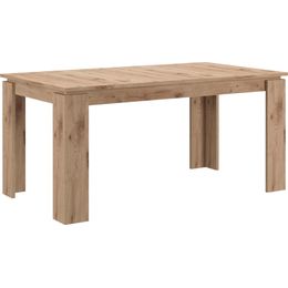 Esstisch Inosign "Kalmar, rechteckig, 160 cm ausziehbar auf 200 cm, inkl. Einlegeplatte", braun (nox oak nb, nox oak nb, nox oak nb), B:160cm H:76cm T:90cm, Tische, Esstisch, Esszimmertisch, Tisch, K&uuml;chentisch, dining table