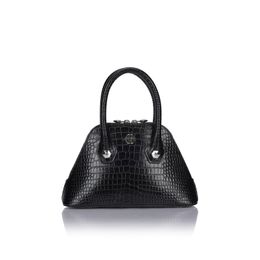Handtasche Philipp Plein "Cocco Crocco Gepr&auml;gt", Damen, 02, schwarz, Taschen Handtasche