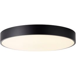BRELIGHT LED Wandleuchte "Slimline", schwarz (schwarz, weiß), Ø 49cm H: 8cm, 1 Stk., Leuchten, D 50 cm, 3800 lm, 3000-6500 K, CCT, dimmbar, Metall, schwarz/weiß, LED Wandleuchte