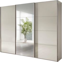Schwebet&uuml;renschrank Wiemann "Phoenix, Made in Germany, modernes Design, Highlight, Blickfang", champagner, dekor, B:279cm H:217cm T:67cm, Schr&auml;nke, Schwebet&uuml;renschrank, maximaler Staurraum, inkl.Einlegeb&ouml;den, W&auml;scheb&ouml;den u. D&auml;mpfer