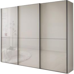 Schwebet&uuml;renschrank Wiemann "Phoenix, Made in Germany, modernes Design, Highlight, Blickfang", glas champagner, B:246cm H:217cm T:67cm, Schr&auml;nke, Schwebet&uuml;renschrank, maximaler Staurraum, inkl.Einlegeb&ouml;den, W&auml;scheb&ouml;den u. D&auml;mpfer