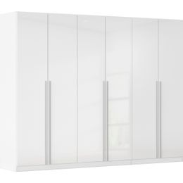 Kleiderschrank Rauch "Lorca", weiß (korpus weiß, front hochglanz weiß), B:271cm H:210cm T:54cm, Holzwerkstoff, Schränke, Kleiderschrank