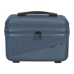 Beautycase Travelite "BALI", Damen, Gr. B/H/T: 36cm x 27cm x 21,5cm, blau, ABS, Taschen, Kosmetikkoffer mit Aufsteck -und Organizerfunktion