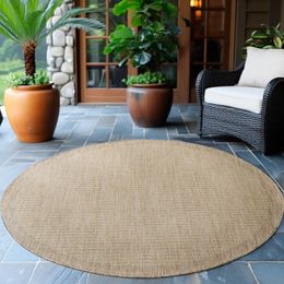 Outdoorteppich Ayyildiz Teppiche "GIZA 1410", beige, H:3mm &Oslash;:120cm, Polypropylen, Teppiche, Outdoorteppich, In- und Outdoor, Wetterfest, Wasserabweisend, robust