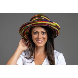 Schlapphut "Garten", Damen, bunt (multi), Stroh, Collezione Alessandro, mehrfarbig, Hüte Schlapphut, Made in Italy, echtes Bast