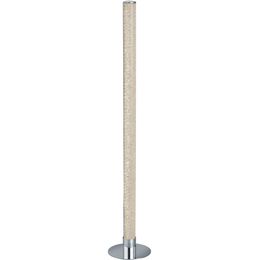 REALITY LEUCHTEN LED Stehlampe "EMILA", grau (chromfarben), 1, &Oslash; 18cm H: 104cm, 1 Stk., Leuchten, mit RGBW Farbwechsel, dimmbar &uuml;ber Fernbedienung, Fu&szlig;schalter, LED Stehlampe