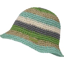 Strohhut Chillouts, Damen, Gr. XS, gr&uuml;n, Stroh, mehrfarbig, H&uuml;te Strohhut, aus Papierstroh mit knautschbarer Struktur & verstellbarer Passform
