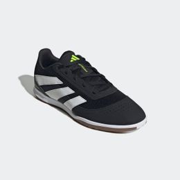 Fußballschuh adidas Performance "PREDATOR CLUB INDOOR SALA", Damen, Gr. 44,5, weiß (core schwarz, cloud weiß, lucid lemon), Synthetik, Textil, Schuhe Fußballschuh, geeignet als Hallenschuhe